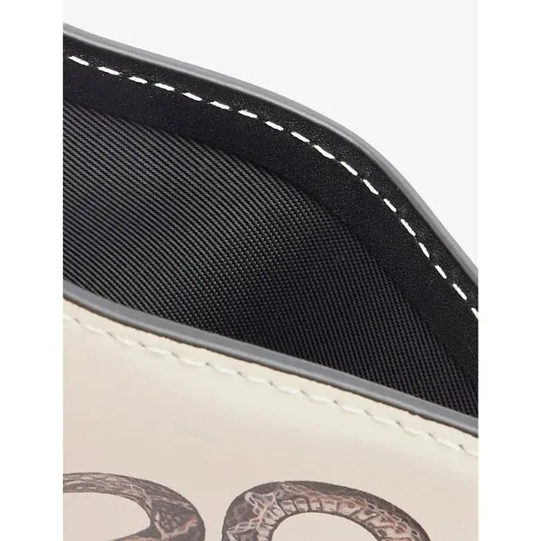 DUKE + DEXTER Snake Printed Leather Card Holder - Multi