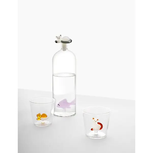 ICHENDORF MILANO Tabby Cat Glass Tumbler 8cm