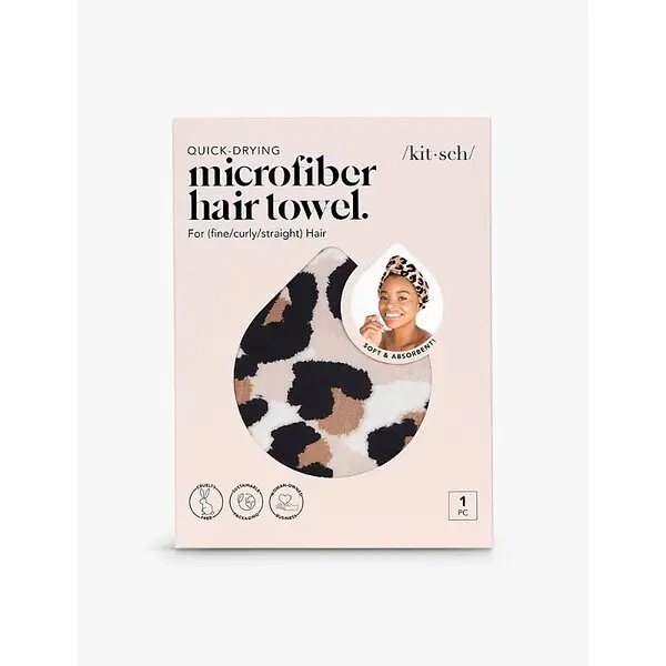 KITSCH Microfibre Hair Towel - Leopard