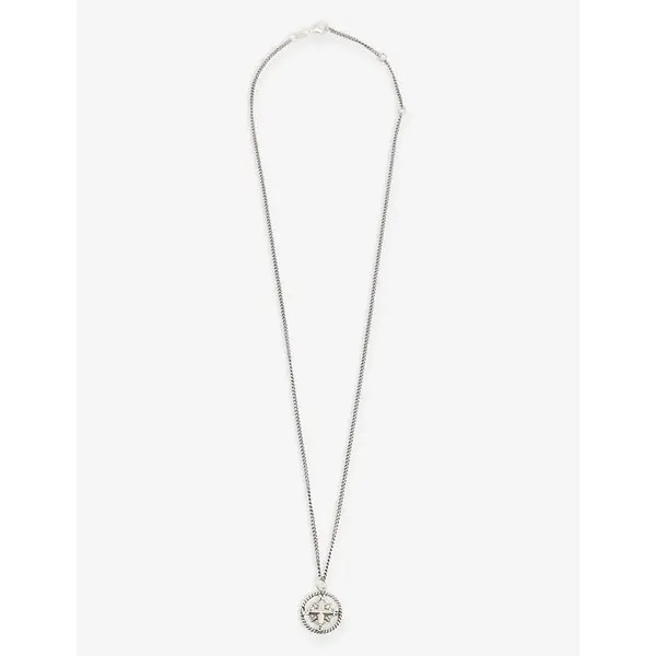 SERGE DENIMES Sterling Compass Pendant Necklace - Silver