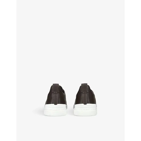 Zegna Triple Stitch Secondskin Shearling Leather Low-top Trainers - Brown/oth
