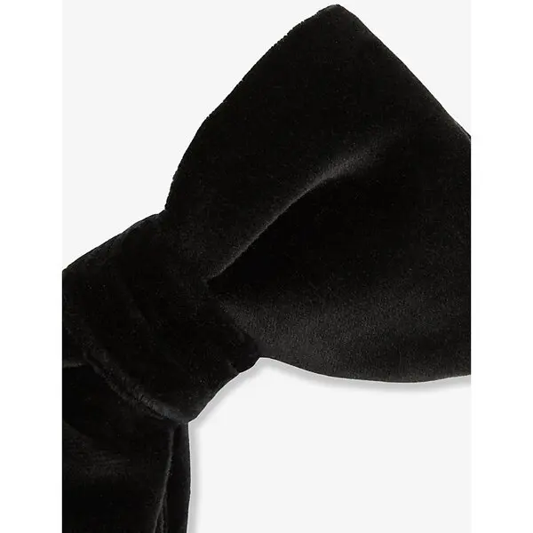 REISS Double-layered Velvet Bow Tie - Black