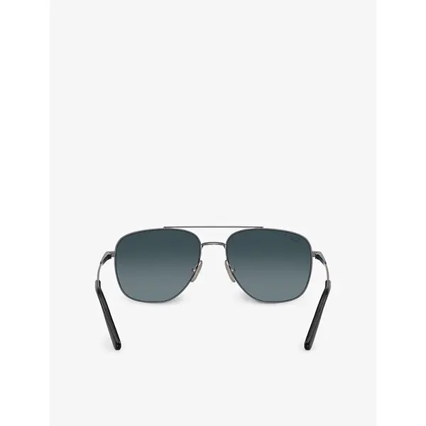 Ray-ban Square Frame Titanium Sunglasses - Silver