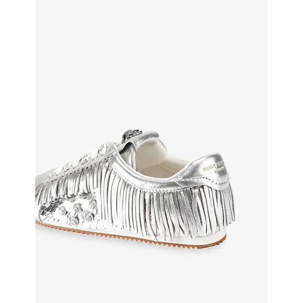Kurt Geiger Islington Fringed Leather Trainers
