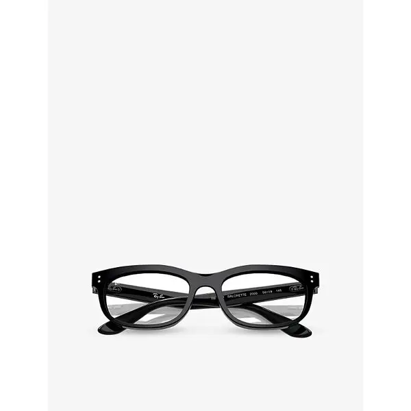 Ray-ban Rx5489 Balorette Rectangle-frame Acetate Eyeglasses - Black