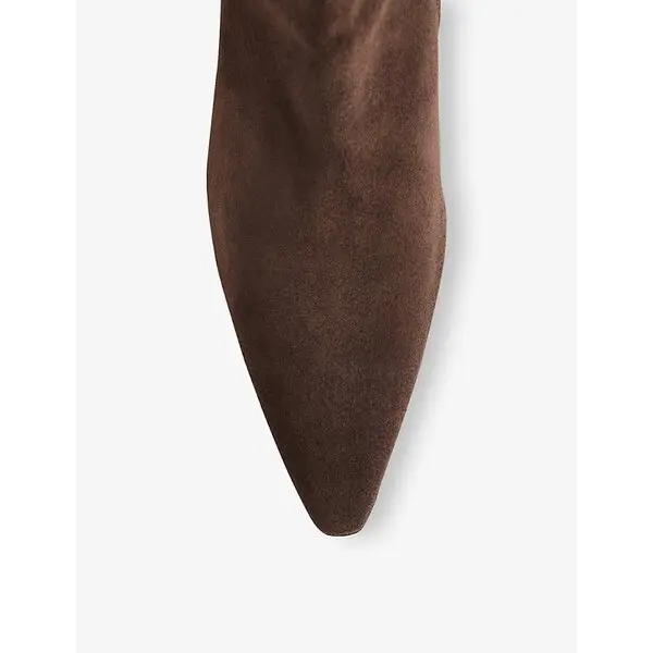 Whistles Pointed Toe Suede Heeled Boots