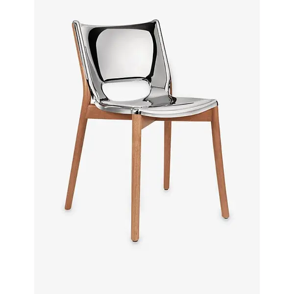 ALESSI Poêle Steel And Beech-wood Chair - Silver