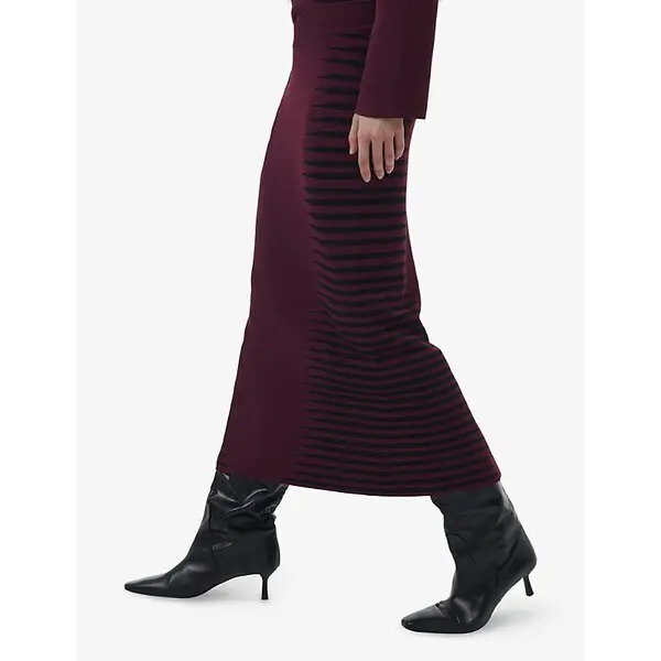 LEEM Jacquard Slim-fit Knitted Pencil Skirt