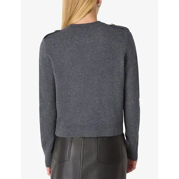 Whistles Round-neck Knitted Wool Cardigan