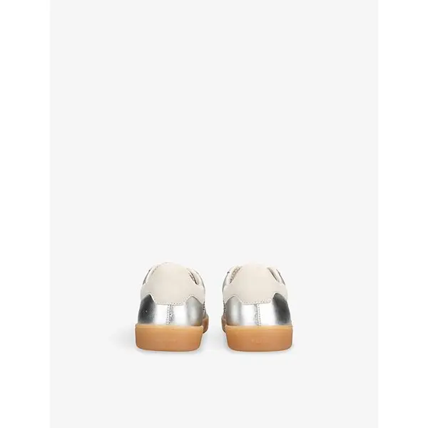 Hogan Metallic-leather Low-top Trainers - Silver Com