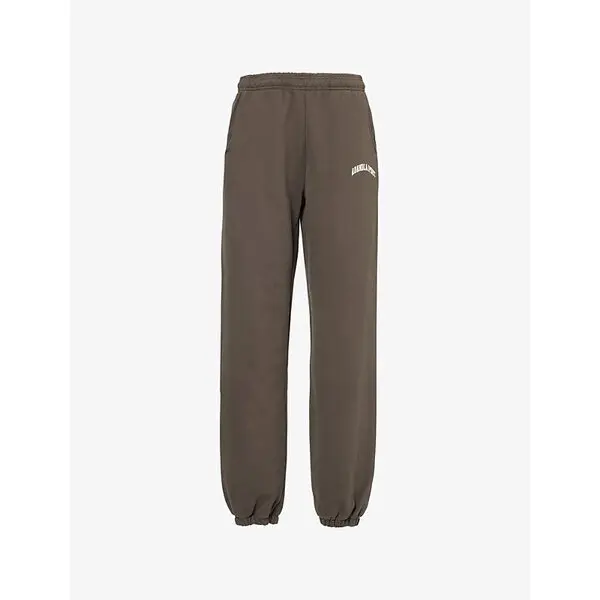 ADANOLA Embroidered Cotton Jersey Jogging Bottoms