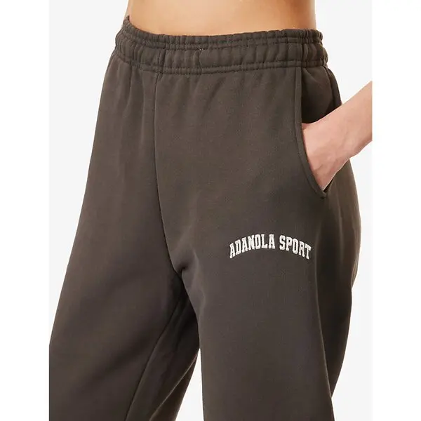 ADANOLA Embroidered Cotton Jersey Jogging Bottoms