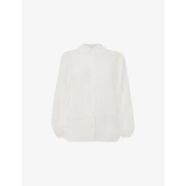 Whistles Textured Woven Shirt - White
