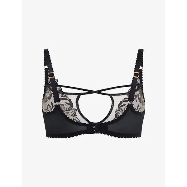 Agent Provocateur Ozella Plunge Underwired Stretch-mesh Bra