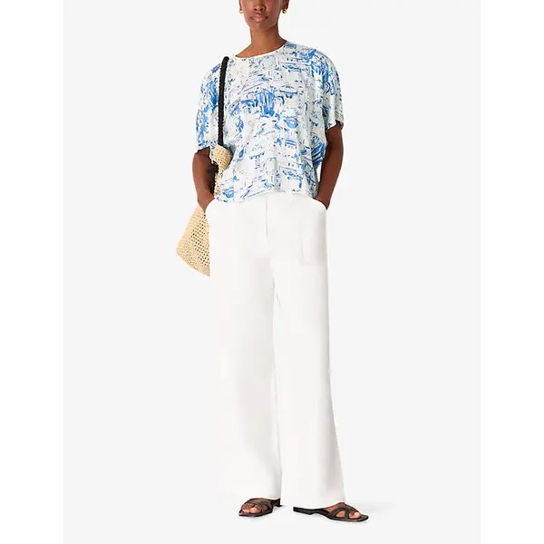 Whistles Rome Print Regular-fit Woven Blouse