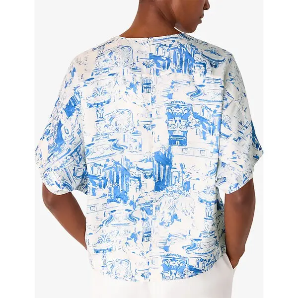 Whistles Rome Print Regular-fit Woven Blouse