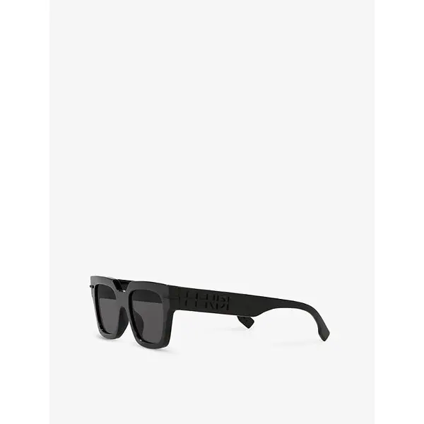 Fendi Irregular Frame Acetate Sunglasses - Black