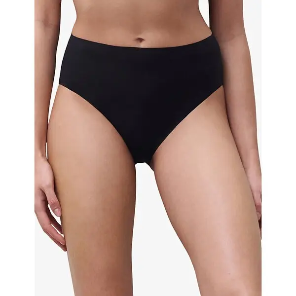 Chantelle Soft Stretch High-cut Stretch-woven Briefs - Black