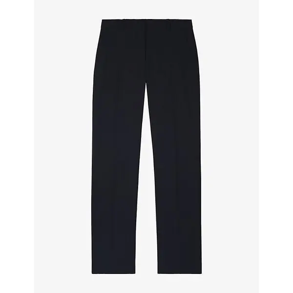 The Kooples Tailored Straight-leg Woven Trousers - Dark Navy