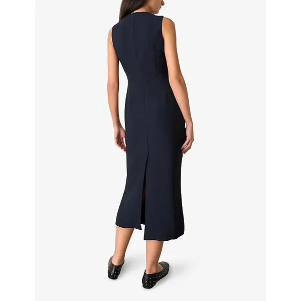 Whistles Nora Textured Woven Midi Dress