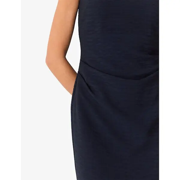 Whistles Nora Textured Woven Midi Dress
