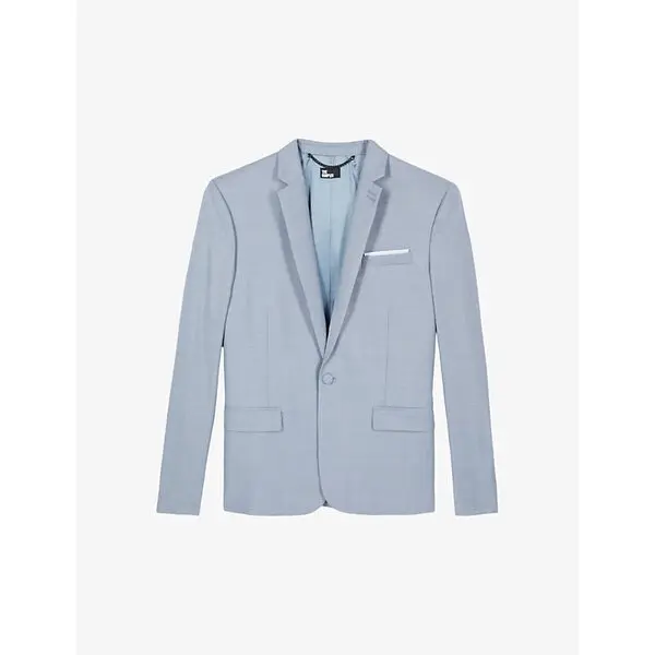The Kooples Single-breasted Notch-lapel Wool Blazer - Blue