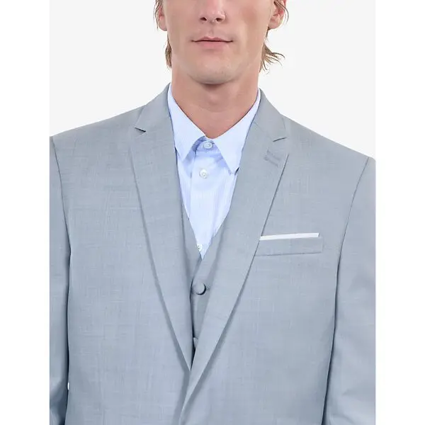 The Kooples Single-breasted Notch-lapel Wool Blazer - Blue