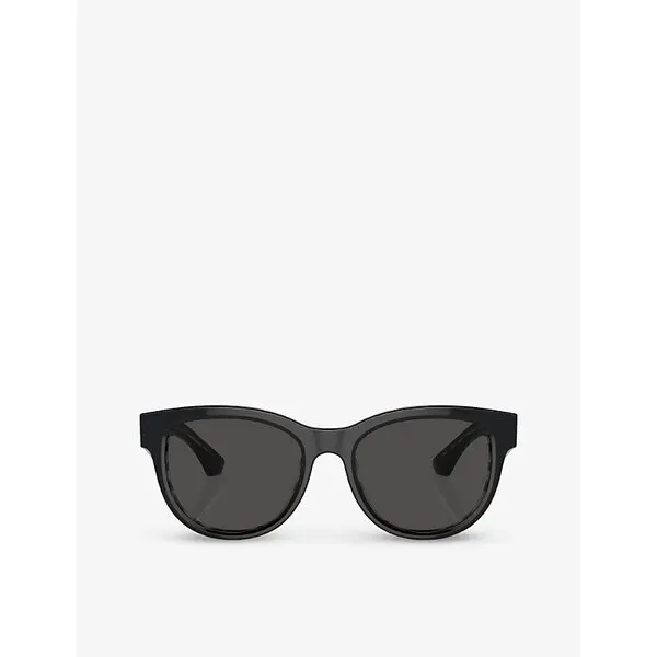 Burberry Be4432u Round-frame Acetate Sunglasses - Black