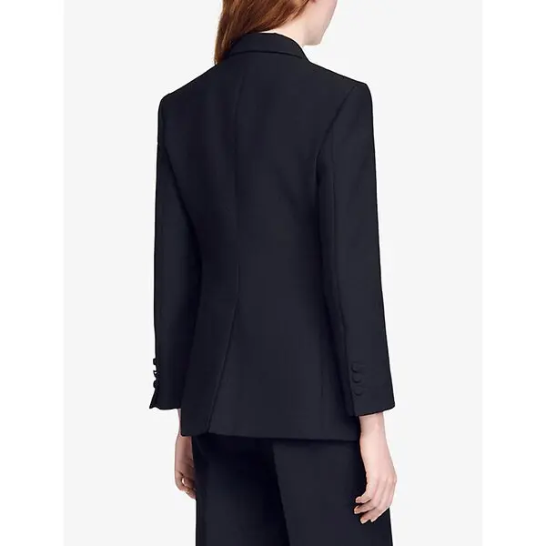 Sandro Tuxedo Double-breasted Wool-blend Jacket