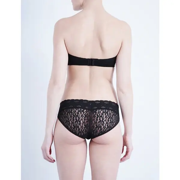 Wacoal Halo Stretch-lace Strapless Bra - Black
