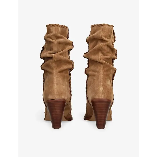 Dolce Vita Julith Suede Ankle Boots With Mid Block Heel
