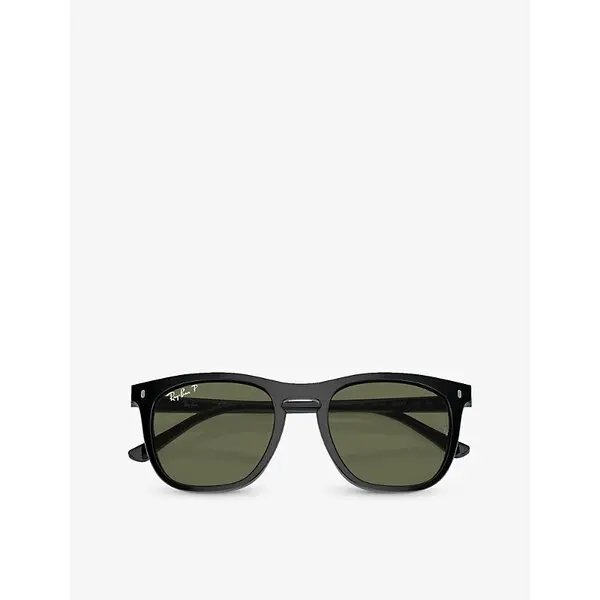 Ray-ban Rb2210 Square-frame Acetate Sunglasses - Black