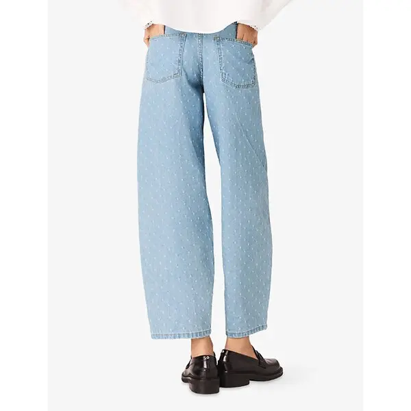 Maje Textured Balloon Leg Jeans