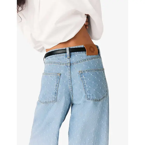 Maje Textured Balloon Leg Jeans