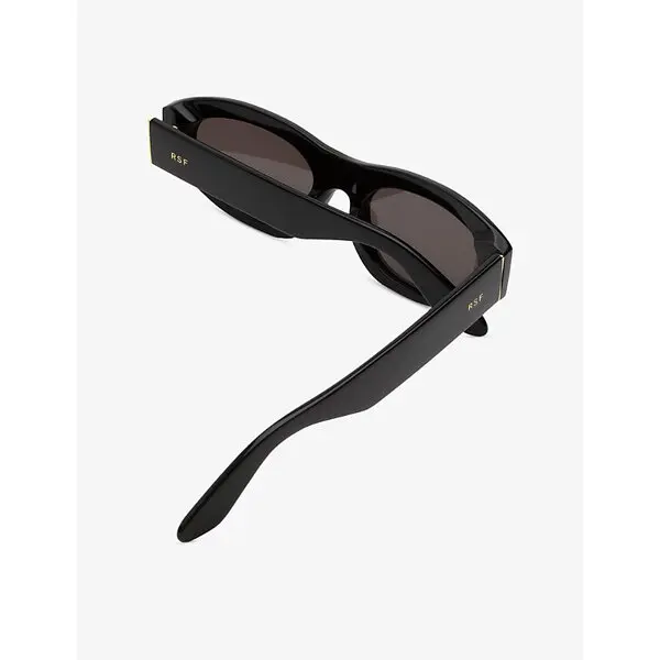 RETROSUPERFUTURE Cinema Oval-frame Acetate Sunglasses - Black