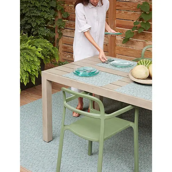 CHILEWICH Rectangular Woven Placemat 36cm X 48cm - Mint