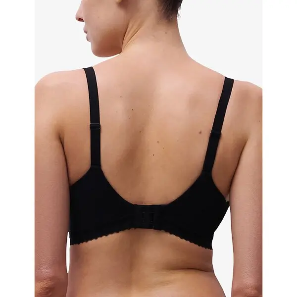 Chantelle Romance Lace-overlay Bra - Black