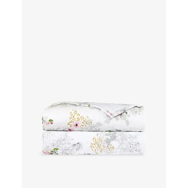 YVES DELORME Orchidee Cotton-blend Bedcover - Multicoloured