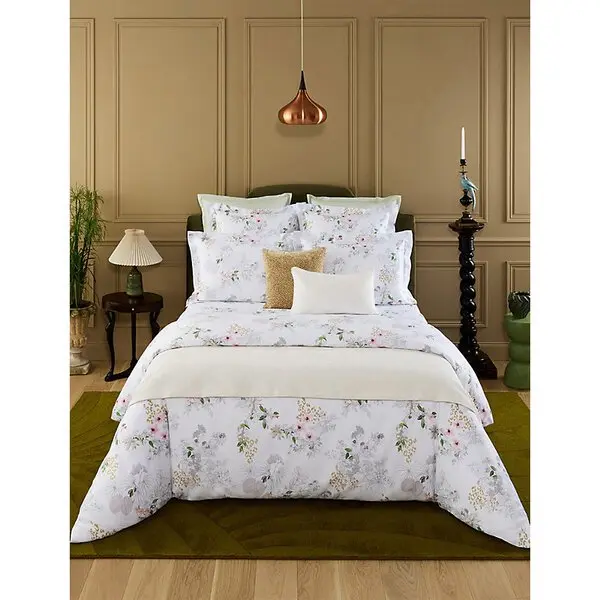 YVES DELORME Orchidee Cotton-blend Bedcover