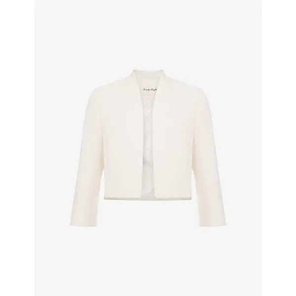 PHASE EIGHT Cropped Stretch-woven Jacket - Cream