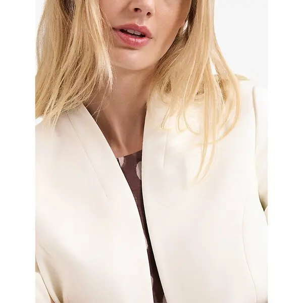 PHASE EIGHT Cropped Stretch-woven Jacket - Cream