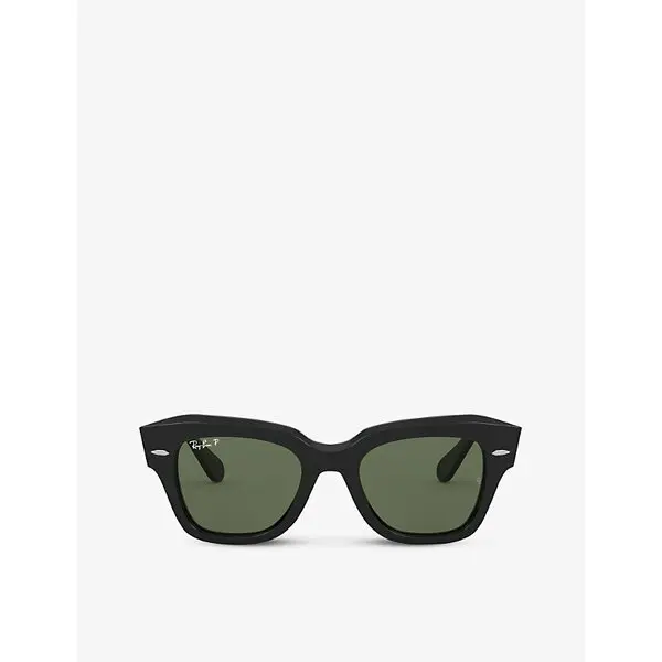 Ray-ban Rb2186 Rectangular-frame Sunglasses - Black