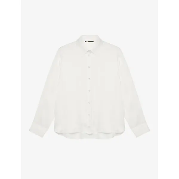 Maje Cecily Silk Shirt - White
