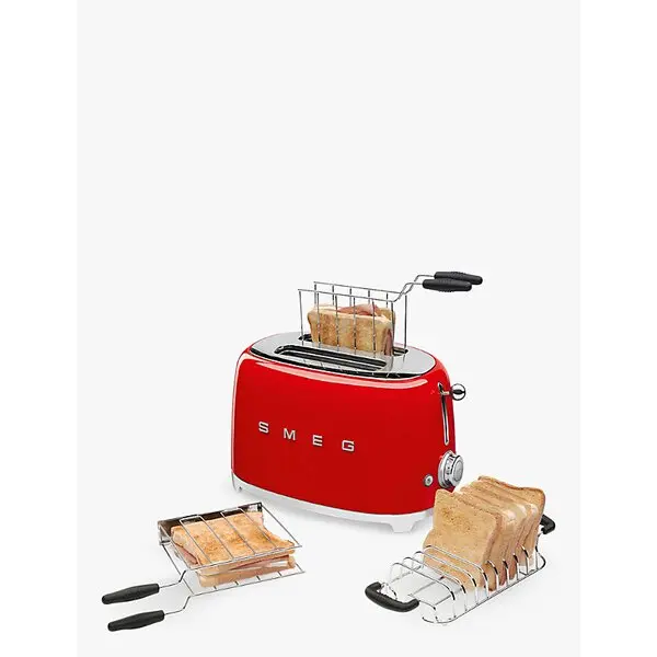 SMEG Logo-plaque Two-slice Stainless-steel Toaster
