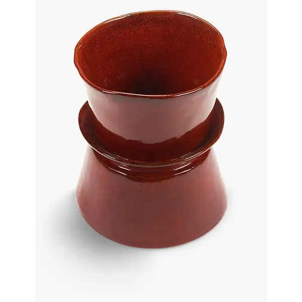 SERAX Ebony La Mere Stoneware Vase 22cm