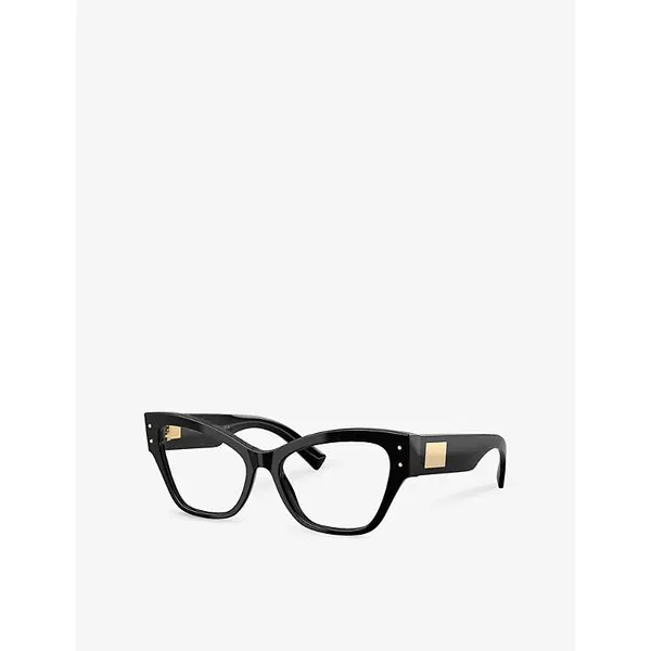 Dolce & Gabbana Irregular Frame Optical Glasses - Black