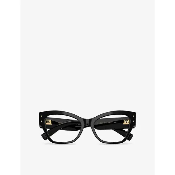 Dolce & Gabbana Irregular Frame Optical Glasses - Black