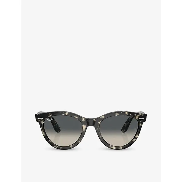 Ray-ban Rb2241 Wayfarer Way Round-frame Propionate Sunglasses - Grey