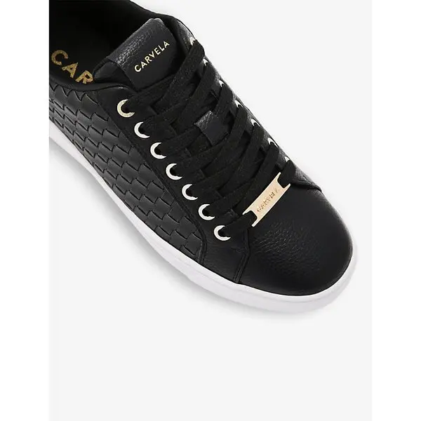 Carvela Daze Weave Logo-plaque Faux-leather Low-top Trainers
