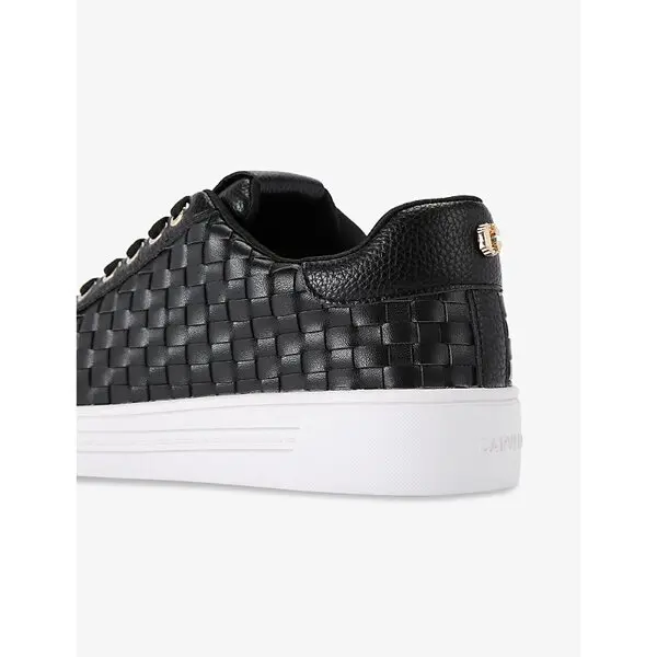 Carvela Daze Weave Logo-plaque Faux-leather Low-top Trainers